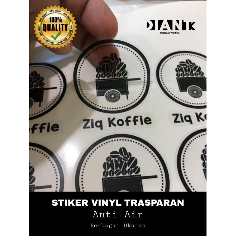 Jual Stiker Vinyl Transparan murah segala ukuran, bisa Request | Shopee ...