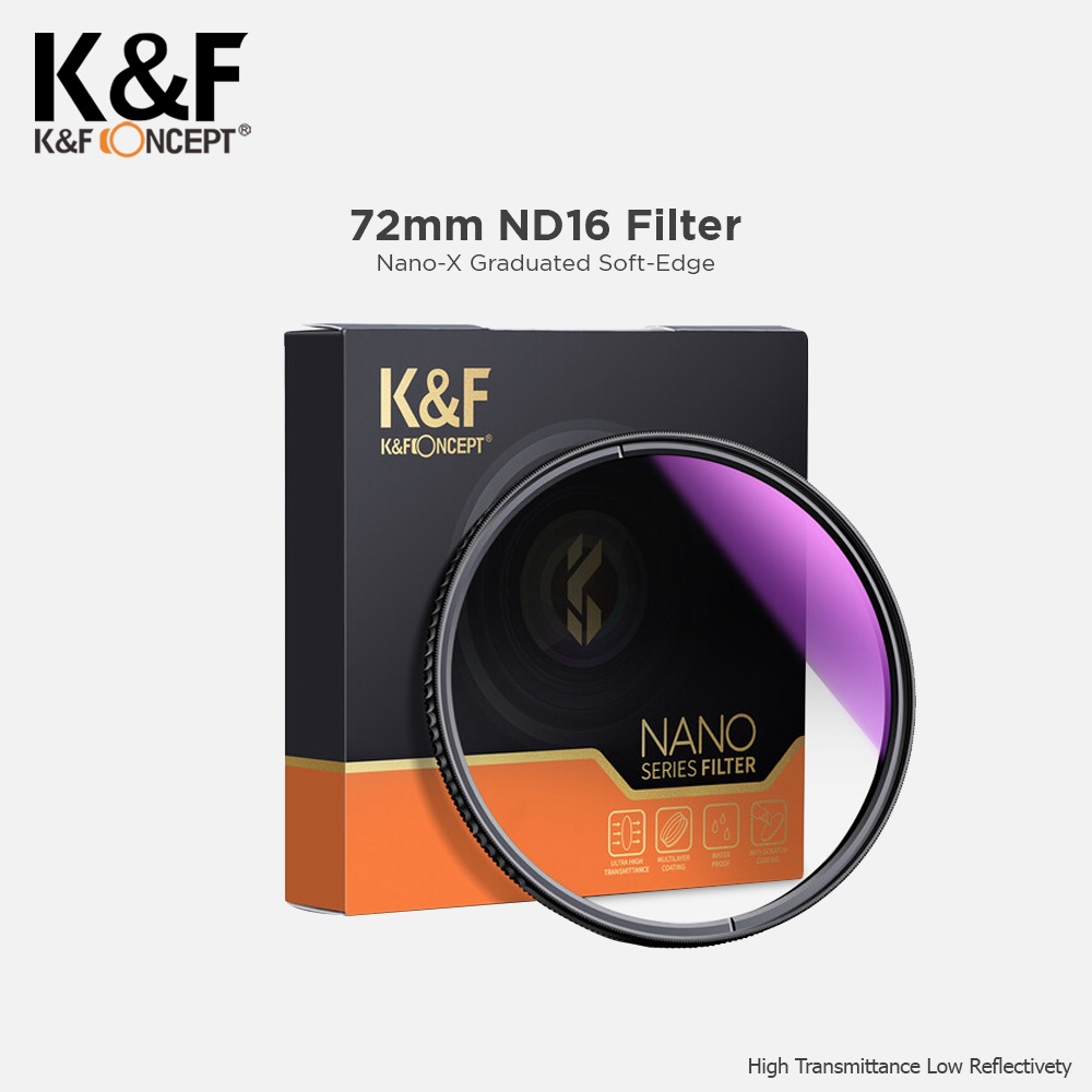 Jual K&F Concept 72mm Lens Filter Nano-X Graduated GND16 Filter KNF ...