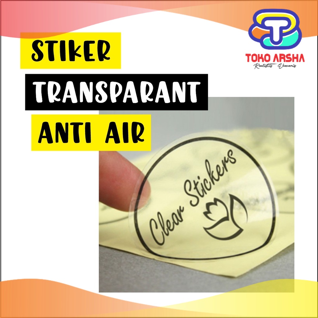 Jual Stiker Vinyl Transparan Label Sticker Bening Anti Air Kemasan Nama ...