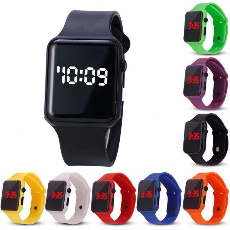 Jual (KSM)- Jam Led Digital Tali Rubber | Shopee Indonesia