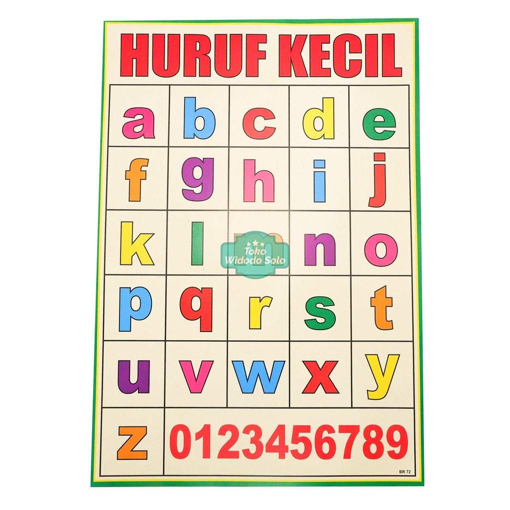 Jual 1 LEMBAR Poster Edukasi Huruf Kecil 35x50cm | Shopee Indonesia