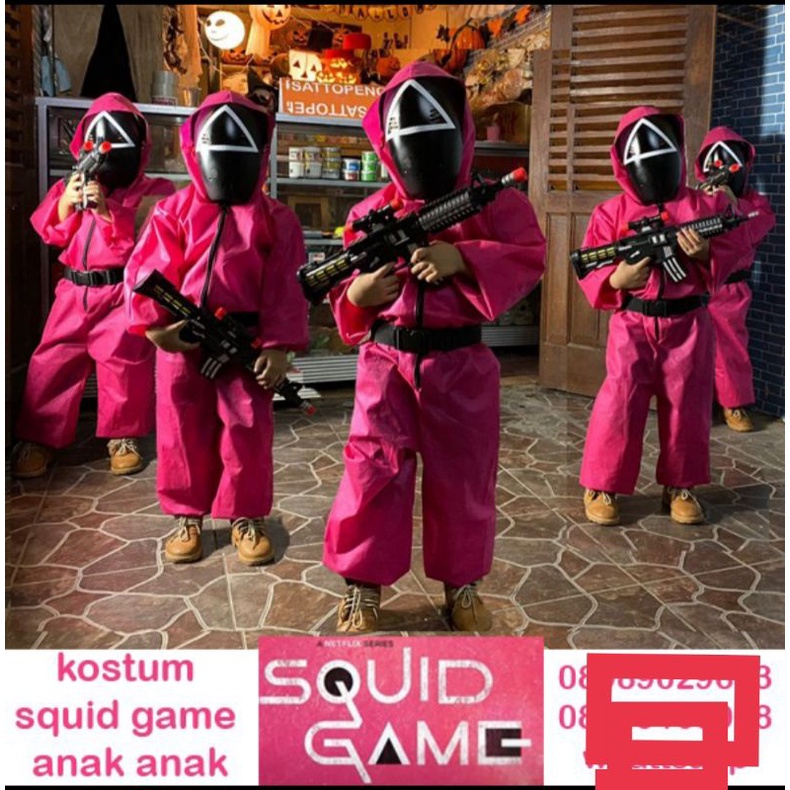 Jual setelan kostum game anak anak guard soldier pink | Shopee Indonesia