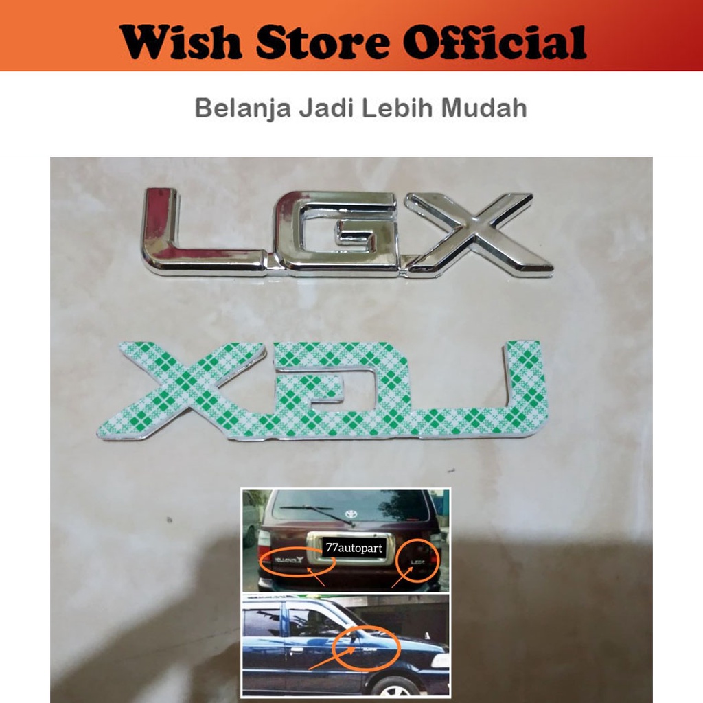 Jual Emblem / Logo / Sticker / Lambang LGX kijang kapsul 7k Chrome ...