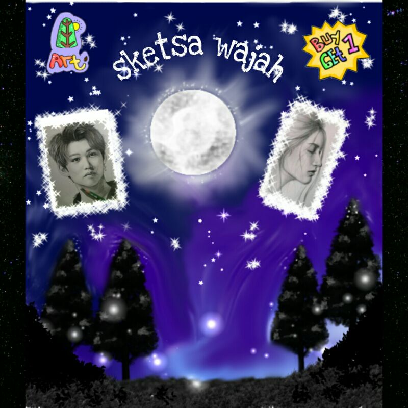 Jual SKETSA WAJAH/ASLI BUATAN TANGAN BY PINUS ART PROMO BUY 1 GET 1 ...