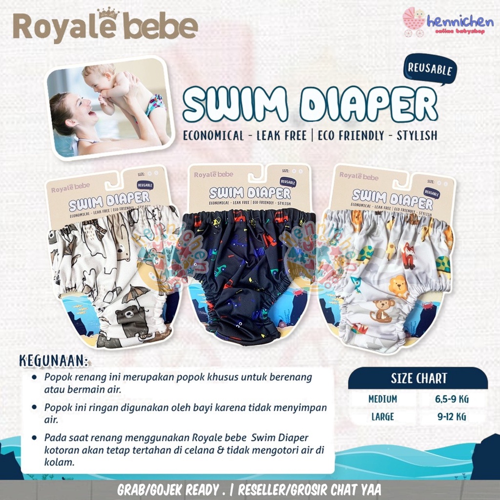 Jual ROYALE BEBE POPOK RENANG BAYI SWIM DIAPER BABY POPOK BAYI | Shopee ...