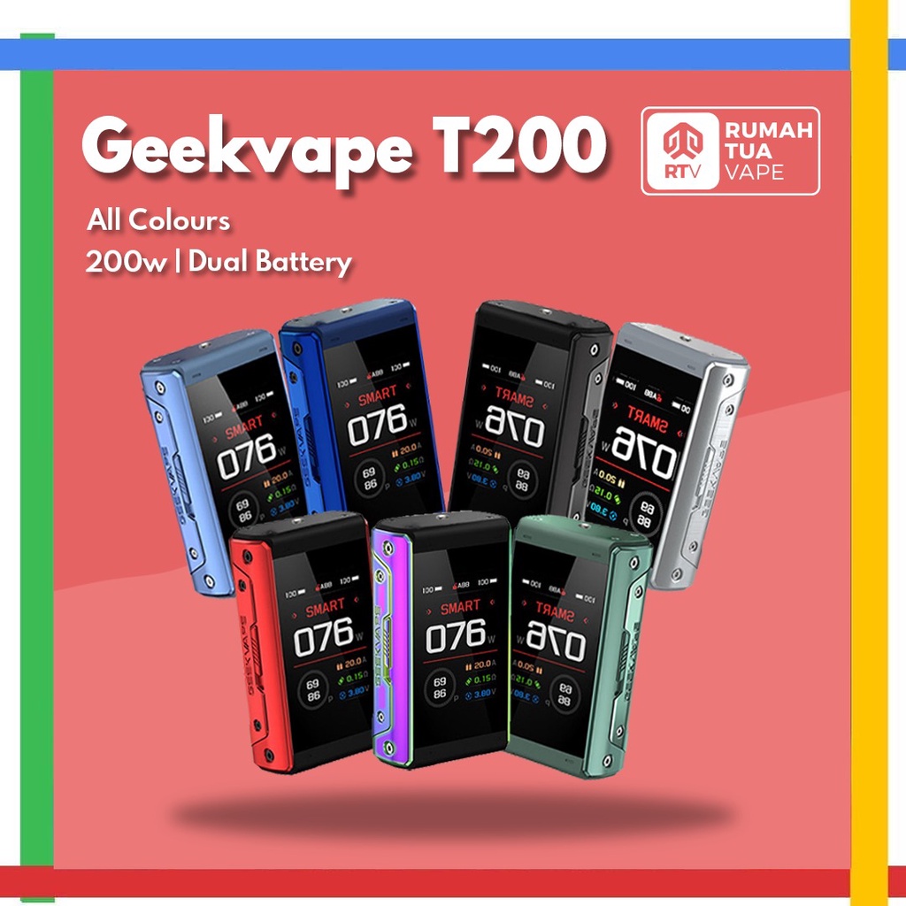 Jual GEEKVAPE T200 200W DUAL BATTERY MOD ONLY | Shopee Indonesia