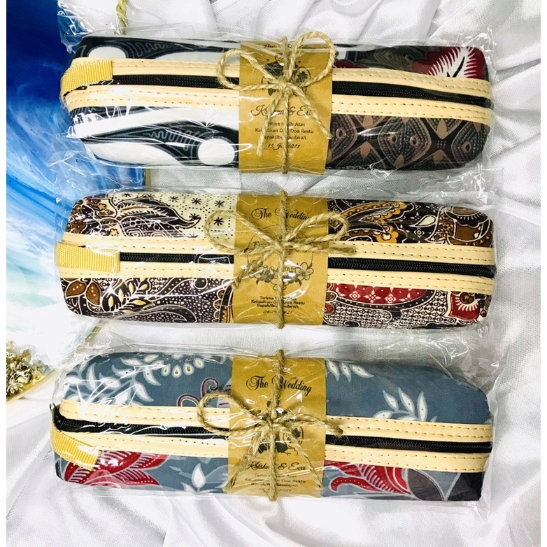 Jual Souvenir pernikahan tempat pensil batik/ dompet batik / pouch batik | Shopee Indonesia
