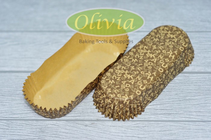 Jual Kertas Alas Roti Kue Kertas Eclair 25 pcs motif Alfabet Anti ...