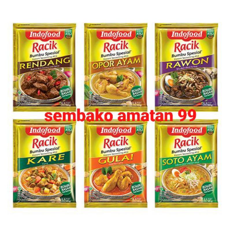 Jual Bumbu Racik Spesial Indofood Soto Ayam Gulai Kare Opor Ayam ...