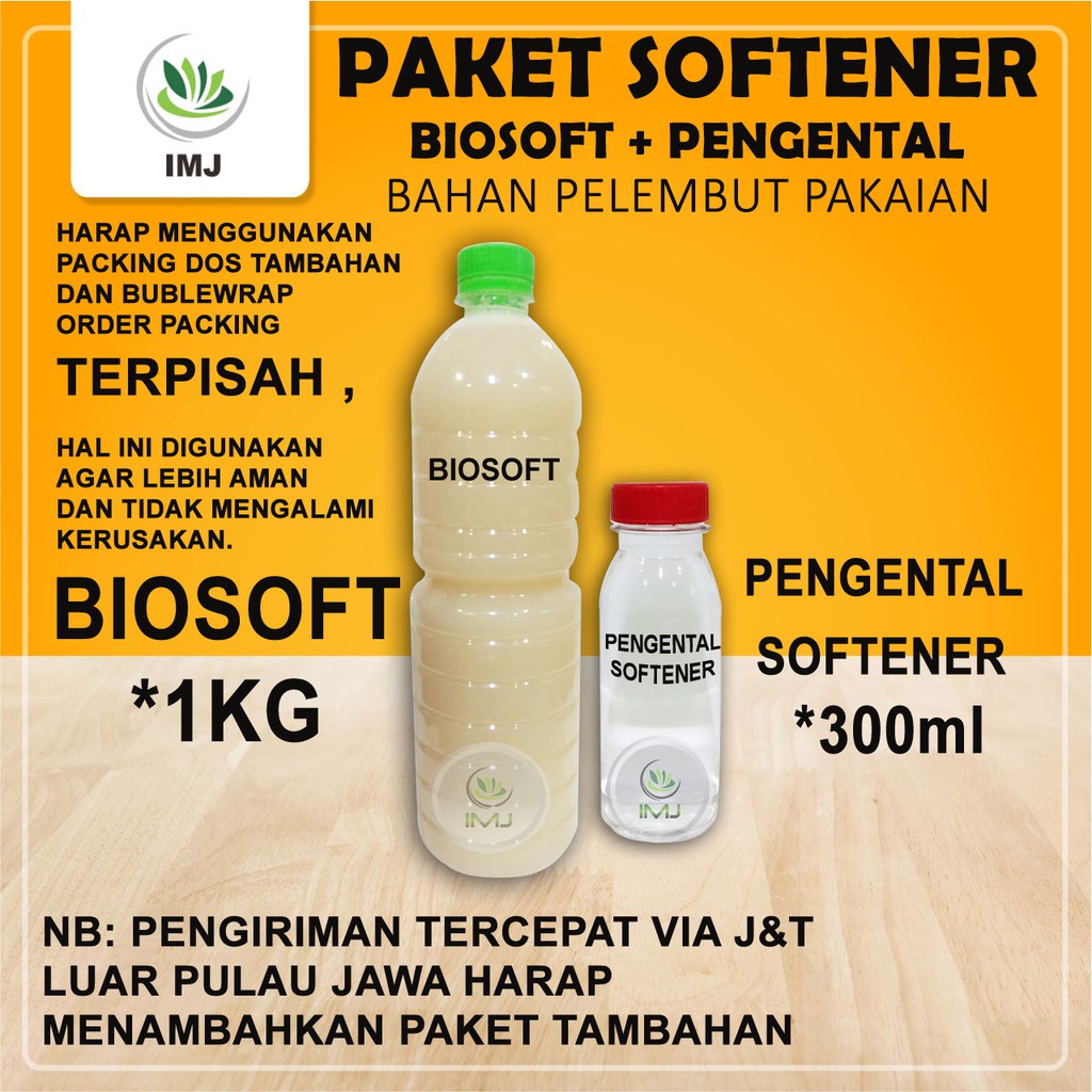 Jual PAKET SOFTENER (BIOSOFT 1KG + PENGENTAL SOFTENER 300ML) | Bahan ...