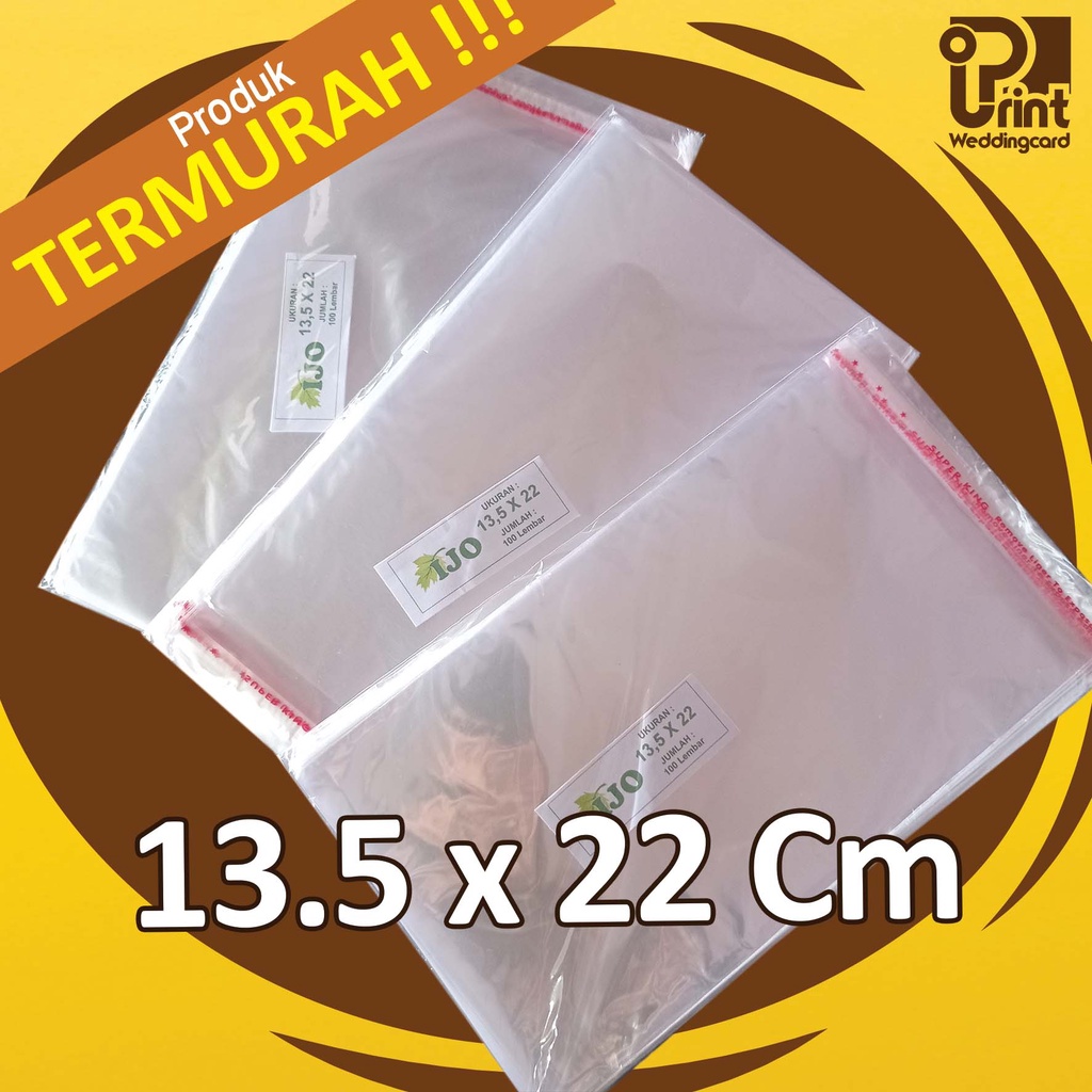 Jual Plastik OPP Undangan 13.5 x 22 Cm | Plastik Undangan | Plastik opp Murah | Shopee Indonesia