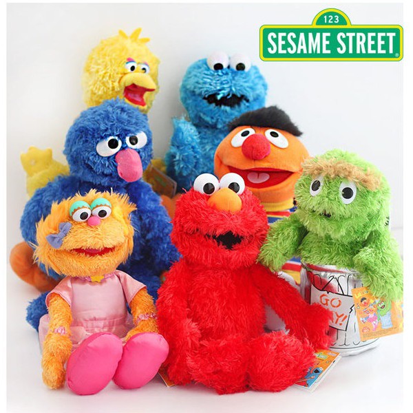 Jual [LOGU] Boneka sesame street import Asli, Boneka elmo, Hand puppet ...