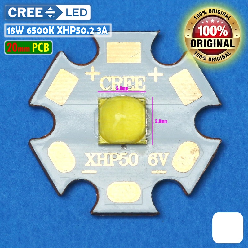 Jual CREE 18W XHP502 Putih 6500K 6V XHP50.2 Mata LED Senter Tembak 20mm ...