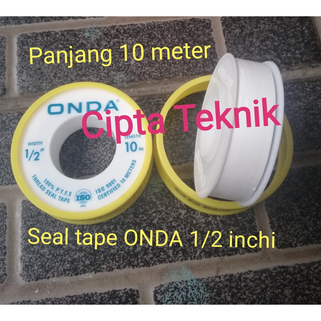 Jual Seal Tape Onda 1/2 inchi isolasi kran pipa dan baut | Shopee Indonesia