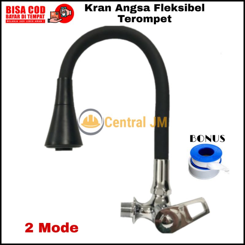Jual Kran Angsa Fleksibel PREMIUM Model Terompet Tembok - 2 MODE ...