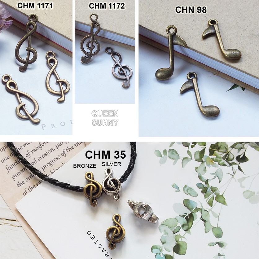 Jual Charm Melody Beads Monte Bandul Melodi Kunci G Nada Not Balok ...