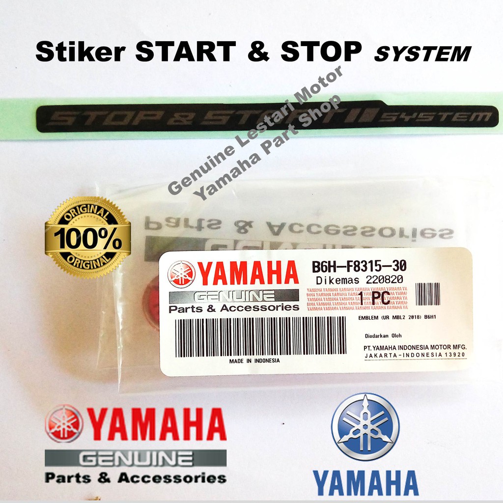 Jual Stiker Start & Stop System Body Merah Hitam Doff All New Nmax N ...