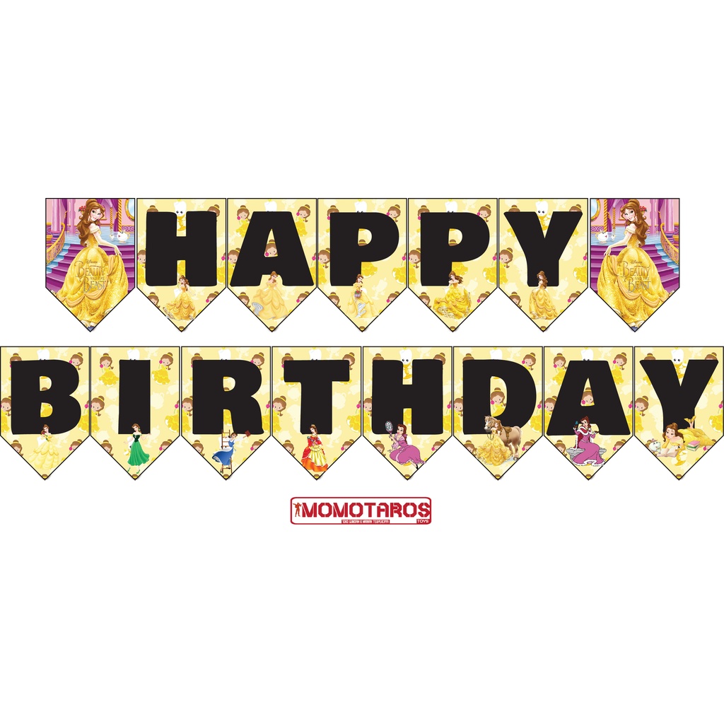 Jual Banner HBD Princess Belle set | Shopee Indonesia