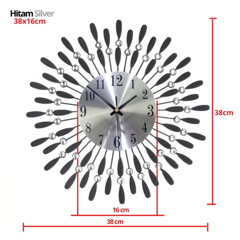 Jual Jam Dinding 3D Ruang Tamu Tempel Unik Minimalis Kreatif Modis Gaya ...