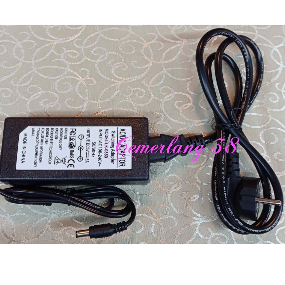 Jual Tren Baru--Adaptor 5V 5A + kabel power Switching Adapter 5 V 5 A ...