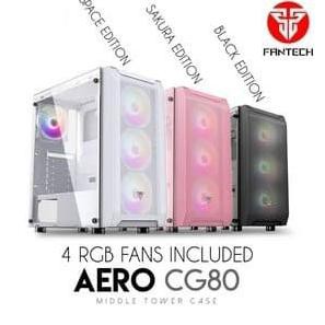 Jual Fantech AERO CG80 Mid Tower Desktop Case 4 Rainbow Fans Included ...