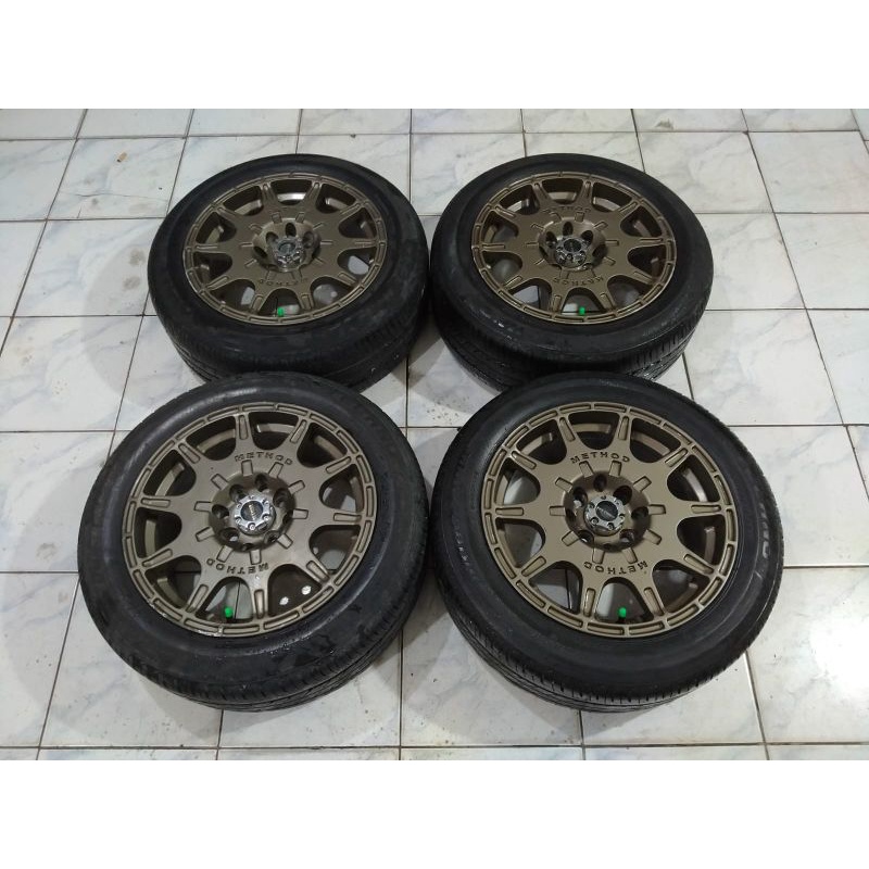 Jual velg bekas Racing HSR METHOD Ring 15 pcd 4x100 4x114 lebar 7 ET 40 ban Bridgestone 195 55 ...