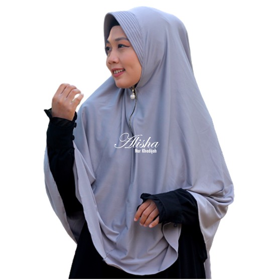 Jual Hijab Syari Khimar Jumbo Zipper Alisha Nur Khadijah | Shopee Indonesia