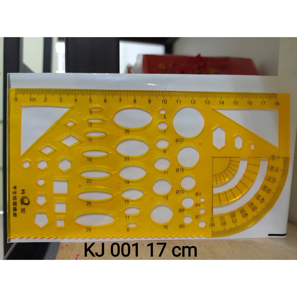 Jual penggaris teknik kj 004 mal bentuk macam macam kj 001 17 cm plus ...