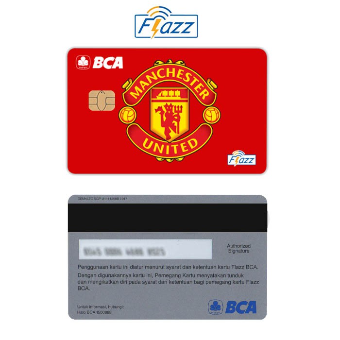 Jual Manchester United Logo Kartu E-Money Flazz BCA Gen 2 NFC Custom ...