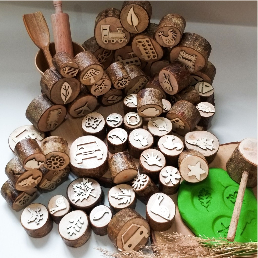 Jual Playdough Wood Stamp - Play Dough Wood Stamp - Play dough cap kayu ...