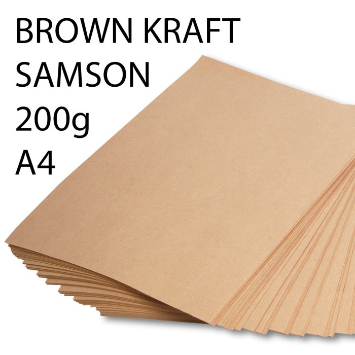 Jual kertas samson brown kraft 200g A4 lunch box paper bag | Shopee ...
