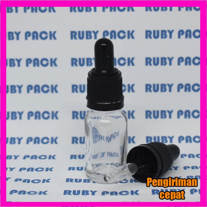 Jual [ isi 10Pcs ] Botol Kaca Pipet 10ml Hitam Hitam Bening Tebal | Shopee Indonesia