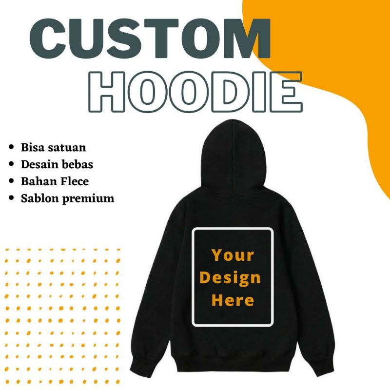 Jual WARUNG SANDANG - Hoodie Custom Sablon Dtf Satuan Premium 100% ...