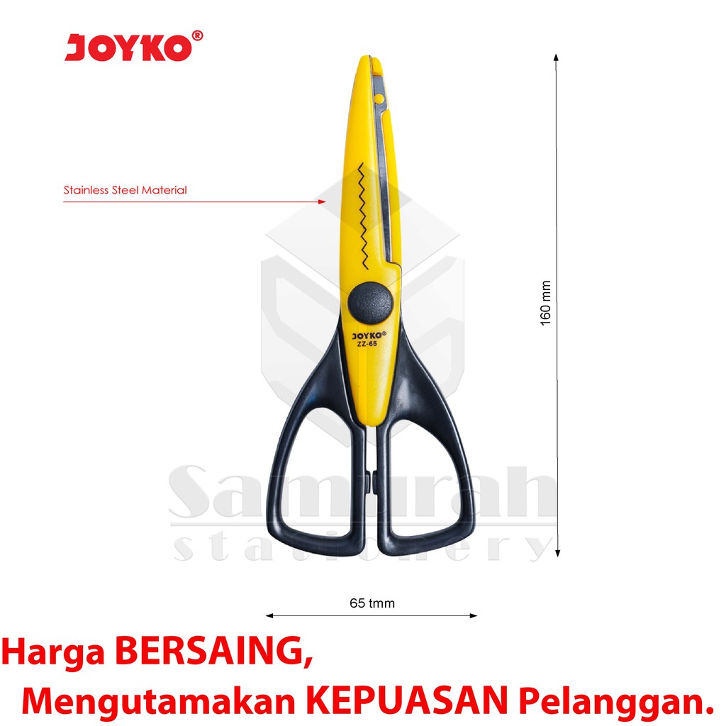 Jual Gunting Joyko ZZ 65 Dekorasi / Zig Zag Scissors ZZ65 /Gunting Kain ...