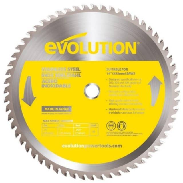 Jual Evolution TCT 14 Inch Stainless Steel 355 mm Teeth Cutting Saw ...