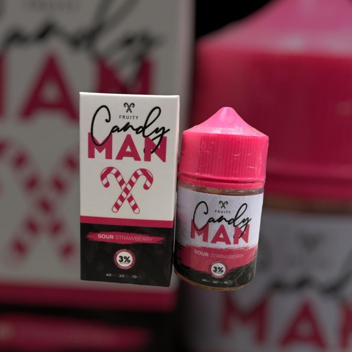 Jual Liquid Candyman Sour Strawberry 60ml Candyman Freebase Strawberry ...
