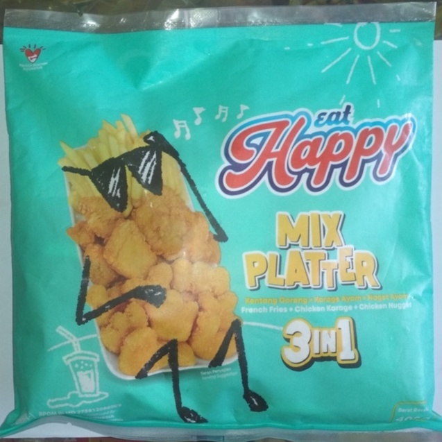 Jual EAT HAPPY MIX PLATTER 3 IN 1 400g | Shopee Indonesia