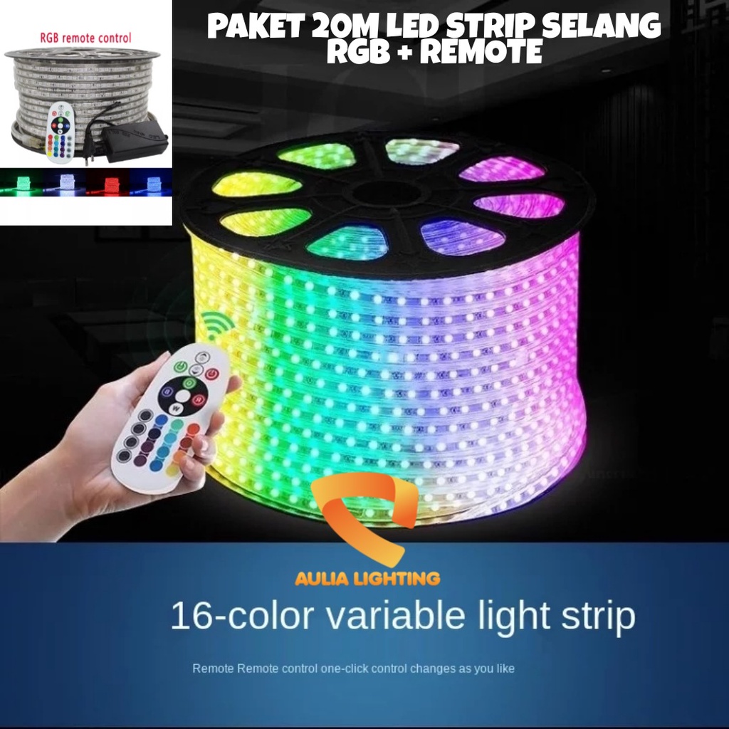 Jual LED STRIP 220V 5050 RGB 10M 20M 25M 220V SELANG 20 METER HIAS ...