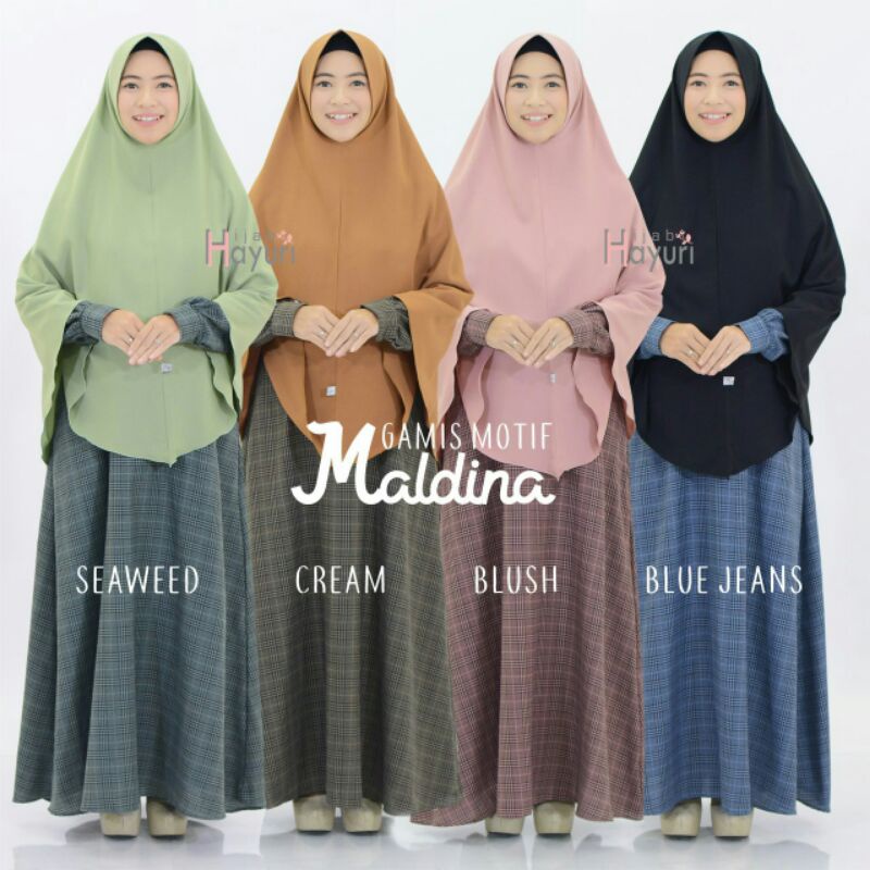 Jual GAMIS MOTIF KOTAK MALDINA BY HIJAB HAYURI ORI | Shopee Indonesia