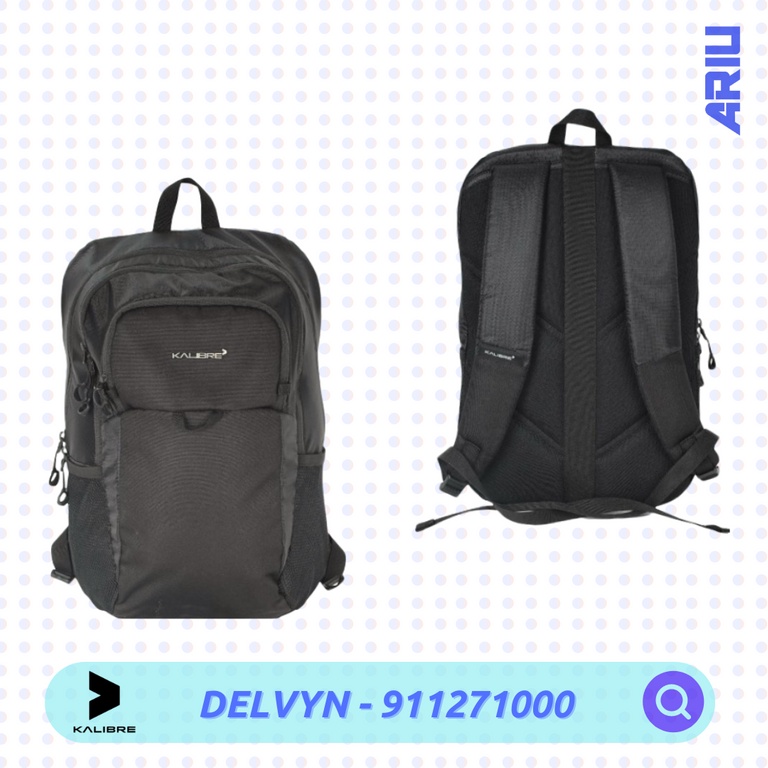 Jual TAS KALIBRE DELVYN 20L BACKPACK - BLACK | Shopee Indonesia