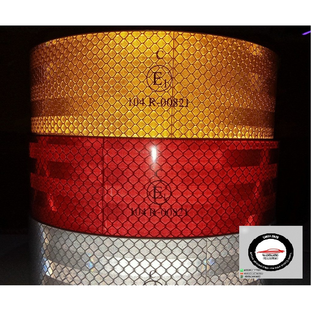 Jual Stiker reflektor 45,7m X 5cm ECE 104R UJI KIR sticker reflektif ...