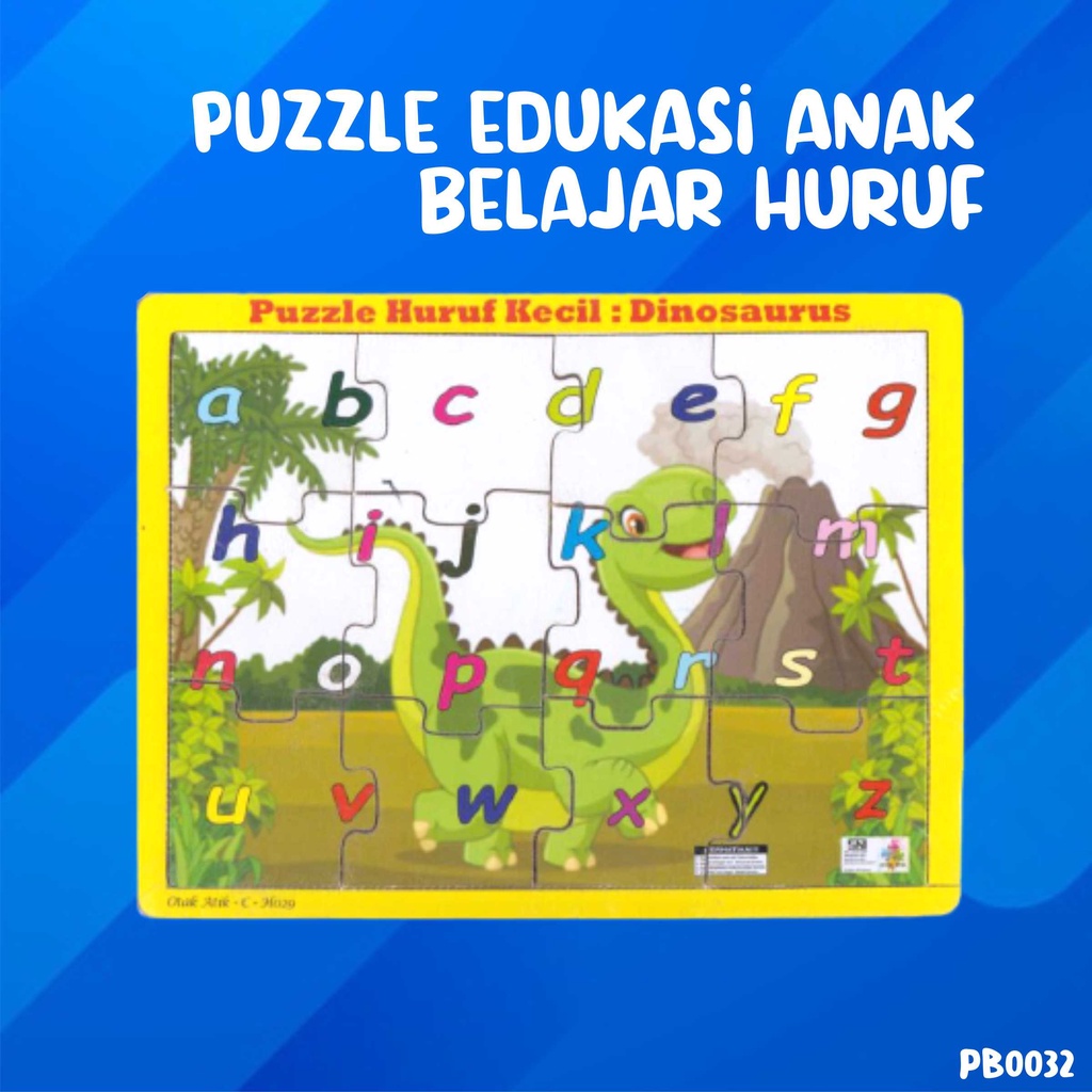 Jual Puzzle Kayu Mainan Edukasi Untuk Anak Huruf Besar Dan Huruf Kecil ...
