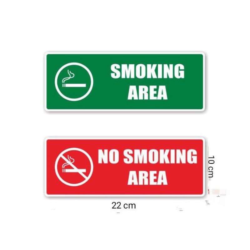 Jual Stiker smoking area stiker no smoking area stiker dilarang merokok ...