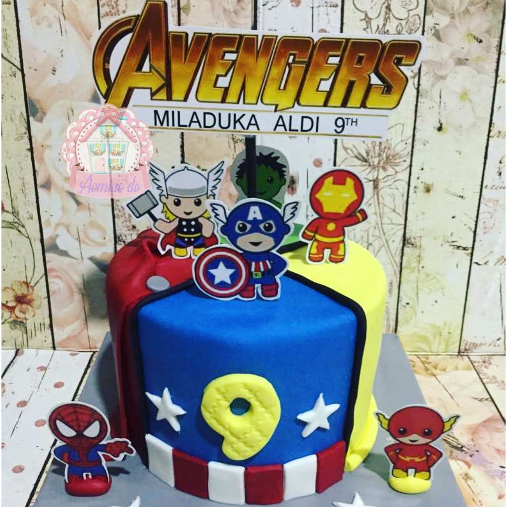 Jual AVENGERS CHIBI CAKE TOPPER | Shopee Indonesia