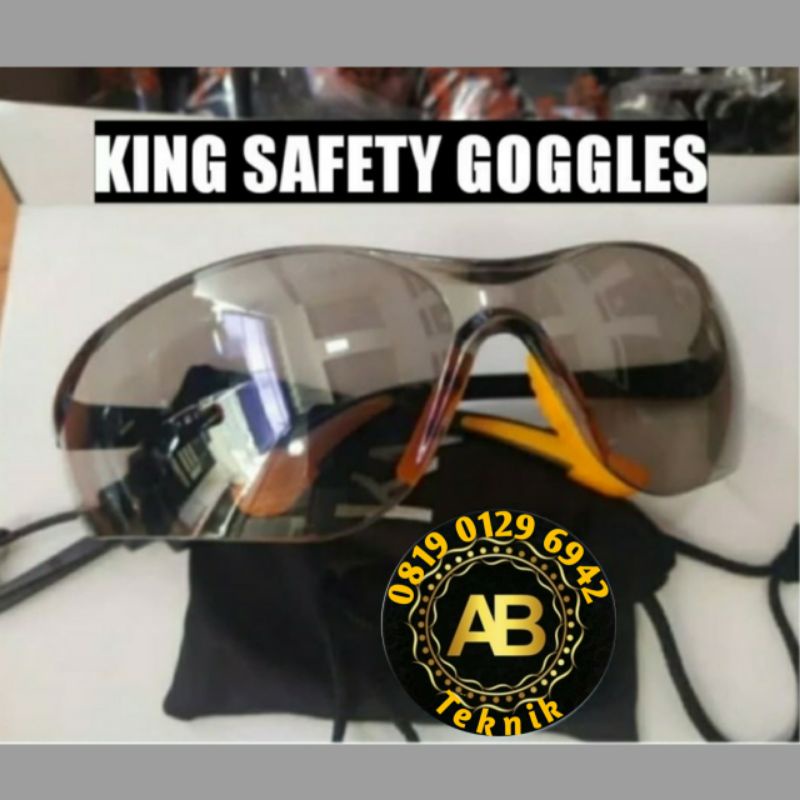 Jual Safety Goggles KING Smoke Color Kacamata Proyek Kacamata Safety ...