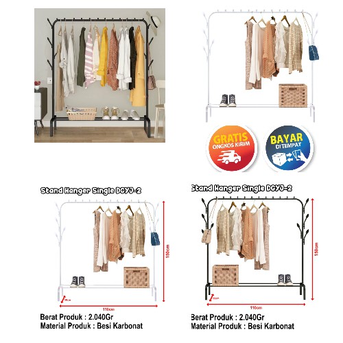Jual Stand Hanger Gantungan Baju Rak Lemari Jemuran Stand Hanger Tempat ...