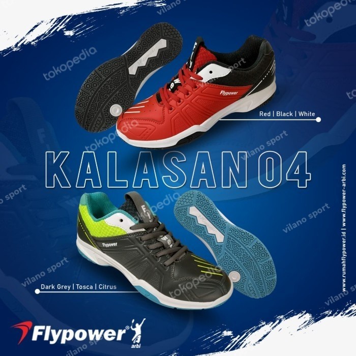 Jual SEPATU BADMINTON FLYPOWER KALASAN 4 NEW ORIGINAL - RED/BLACK/WHITE ...
