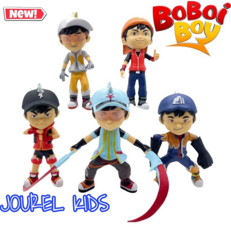 Jual Maiann anak figure boboiboy set 5 terbaru boboiboy new power ...