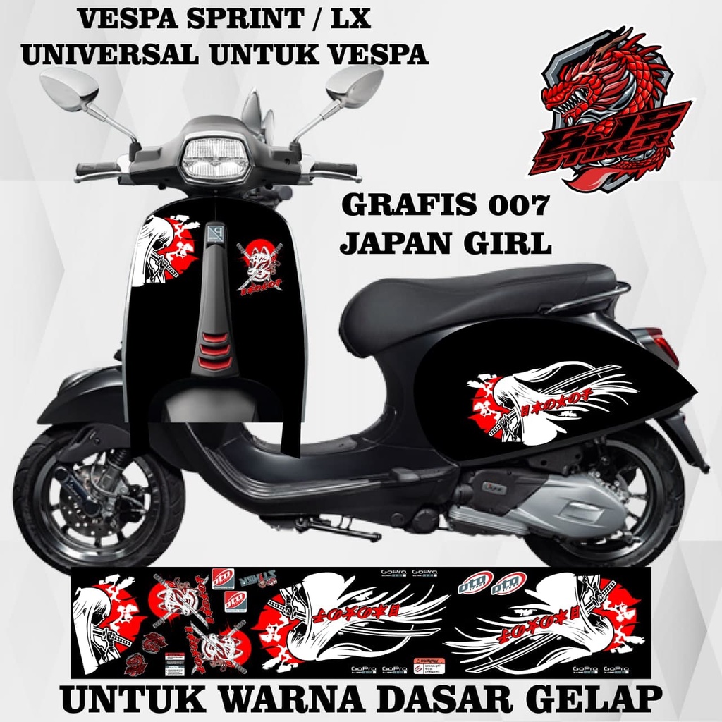 Jual Striping vespa 150 - Stiker Decal transparan uv vespa primavera ...