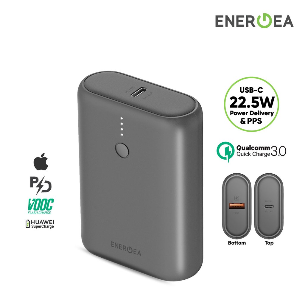 Jual Energea Powerbank 10.000 mAh Compac Mini 2 - Gunmetal | Shopee ...